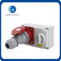 China 16A 5 Digits IP44 380V 3p N E Industrial Electrical Plug Socket with Lock and Switch for sale