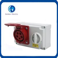 China 16A 5 Digits IP44 380V 3p N E Industrial Electrical Plug Socket with Lock and Switch for sale