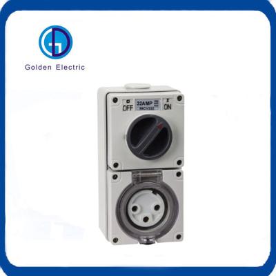 China 500V Industrial Waterproof Combo Switch and Sockets 56CV332 for Australia Standard for sale