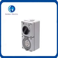 China 250V 10A 13A 15A Weatherproof Single Phase 3 Flat Pin Combination Switch Socket for Outdoor for sale