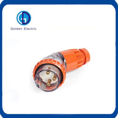 China IP66 3 Phase 500V 40A 3/4/5 Pin Waterproof Australian Angled Plug Electrical Industrial Plug for sale