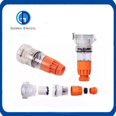 China IP66 Australia Electrical Connector 20A 32A 40A 50A Three Phase Waterproof Round Pin for sale