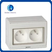 China Porous Surface Mounted Waterproof Socket Series French Standard Number of Holes IP55 1gang for sale