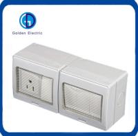 China PC Panel and Copper Silver Alloy Inside Max. Voltage 110V-250V 2 Gang American Standard Socket for sale