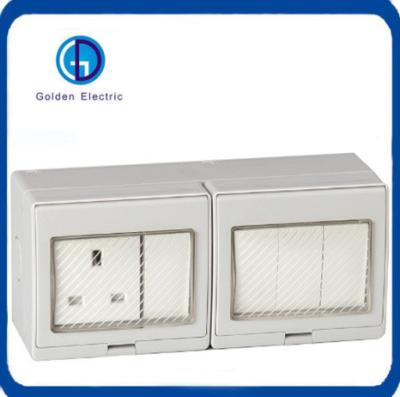 China 13A 4 Gang Switch 1 Gang IP55 British Standard Weatherproof Electrical Socket for Outdoor for sale