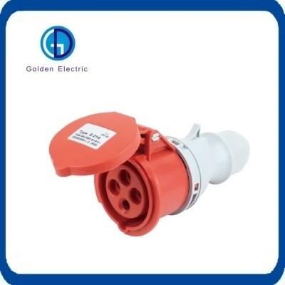 China Industrial IP55 110V 32a Interlocked Socket White Blue for Power Supply for sale
