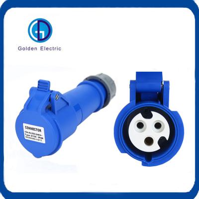 China IP44/IP67/IP55 Waterproof Coupler 3p E 4 Pins 16A 32A Industrial Plug and Socket Male Female Connector with Cover 220V 240V for sale