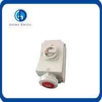 China White IP67 63A Interlocked Socket Customization Small Size With Switch 3pins for sale