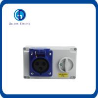 China White IP67 63A Interlocked Socket Customization Small Size With Switch 3pins for sale