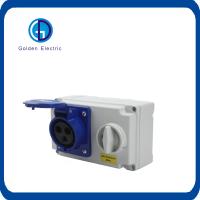China White IP67 63A Interlocked Socket Customization Small Size With Switch 3pins for sale