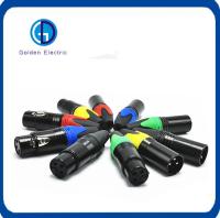 China Small Size XLR 3 Pin Industrial Plug High Flexibility With Gold Plating for sale