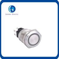 China 110V LED Voltage 110V Flat IP67 Waterproof Metal Push Button Switch for Electronic for sale