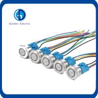 China IP67 Stainless Steel 19mm LED Metal Push Button Switch for Null Line and Live Line Wiring for sale