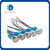 China IP67 Stainless Steel 19mm LED Metal Push Button Switch for Null Line and Live Line Wiring for sale