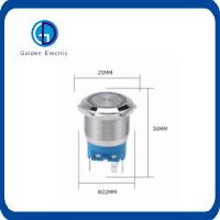 China IP67 Stainless Steel 19mm LED Metal Push Button Switch for Null Line and Live Line Wiring for sale