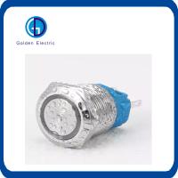 China IP67 Stainless Steel 19mm LED Metal Push Button Switch for Null Line and Live Line Wiring for sale