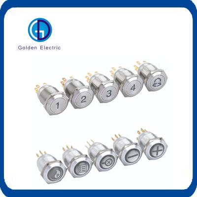China 12mm 16mm 19mm 22mm 25mm 30mm Push Button Switch Customized Request DOT LED Type IP67 for sale