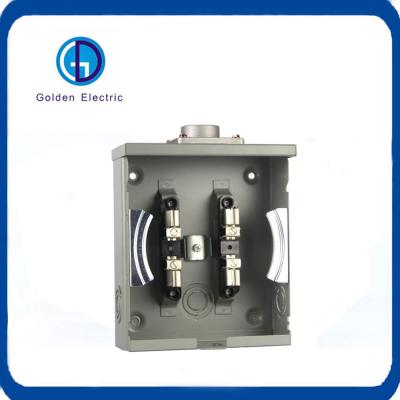 China Single Phase Meter Base 100A Rated Voltage 600V Max Resistance Box with 4 Jaws Hub for sale