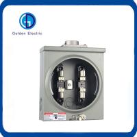 China Single Phase Meter Base 100A Rated Voltage 600V Max Resistance Box with 4 Jaws Hub for sale