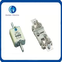 China Gg HRC Ceramic Fuse Types Blade 500VAC 120ka 50A 63A 80A 200A Knife Fuse Link and Base for sale