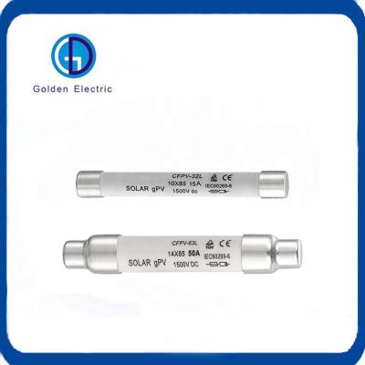 China 1500VDC Rated Voltage Cylindrical Fuse Link for DC Solar PV 10*85mm 14*85mm 20ka 2-32A for sale