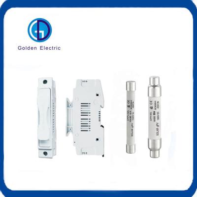 China Solar PV Electrical Mini Fuse Box DC Fuse with Fuse Holder 10*85mm 14*85mm 1500VDC 30A 50A for sale