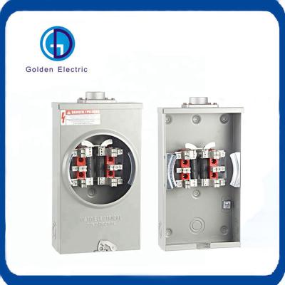 China Individual Meter Base with Bakelite 20A 6 Terminal Ringless Type Copper Meter Socket for sale