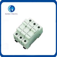 China 8X31mm 10X38mm 1p 2p 3p 16A 32A 500VAC White Cylindrical Fuse Holder Electric Fuse Base for sale