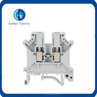 China 600V 20A 24-12AWG Universal DIN Screw Cage Mounted Terminal UK 3n Feed Through Clamp Terminal Blocks for sale