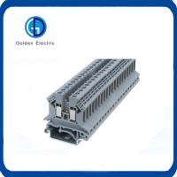 China 600V 20A 24-12AWG Universal DIN Screw Cage Mounted Terminal UK 3n Feed Through Clamp Terminal Blocks for sale