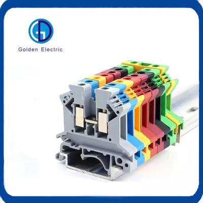 China UK 2.5b Screw Type Universal DIN Rail Mounted Industrial Distribution Terminal Blocks for sale