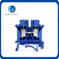 China Rectangular UK6N Plug Connductor 6mm2 DIN Rail Terminal Block Wire Electrical Connector for sale