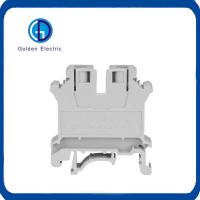 China Rectangular UK6N Plug Connductor 6mm2 DIN Rail Terminal Block Wire Electrical Connector for sale