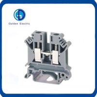 China Rectangular UK6N Plug Connductor 6mm2 DIN Rail Terminal Block Wire Electrical Connector for sale