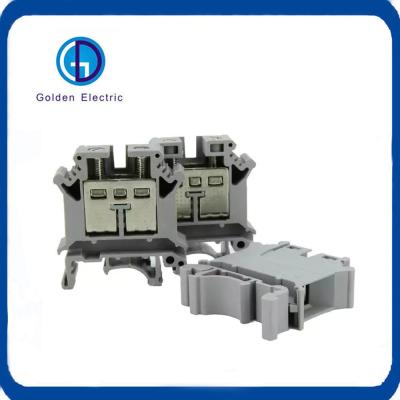 China 16mm2 UK16n DIN Rail Type Terminal Block Connector with Earth and Customized Request for sale