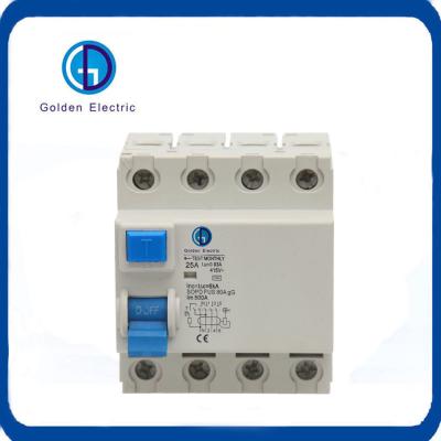 China Circuit Breaker 2p 4p 10mA 30mA 100mA RCCB RCD AC240V 415V Differential Breaker for sale