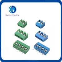 China 15A Screw Fixed PCB Terminal Block Connector 2p 3p 4p 5.0mm Straight Pin Blue Green Splicing Type for sale