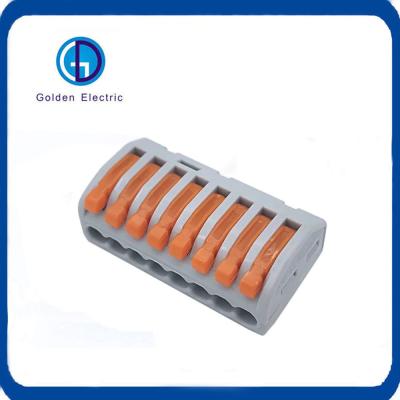 China Wire Conductor 8 Pins Push-in Terminals Block Splice Wiring Connectors and Efficiency for sale