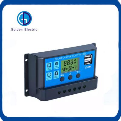 China Solar PWM Off Grid Panel Controller 12V 24V Auto 10A/20A/30A Solar Charge Controller for sale