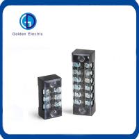 China Rectangle 15A 4p Double Row Screw 600V Electric Barrier Screw Terminal Blocks Tb Series for sale