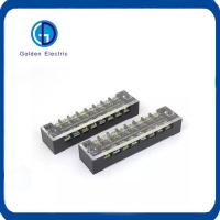 China Rectangle 15A 4p Double Row Screw 600V Electric Barrier Screw Terminal Blocks Tb Series for sale