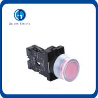 China Plastic Emergency Stop 22mm Mushroom Push Button with LED Bulb Type Screw Terminal for sale