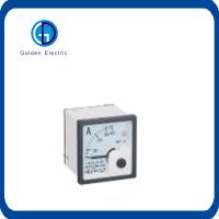 China Electronic Equipment 0-100A Analog Panel Meter Voltmeter Ammeter with Golden Square Design for sale