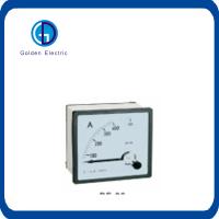 China Electronic Equipment 0-100A Analog Panel Meter Voltmeter Ammeter with Golden Square Design for sale