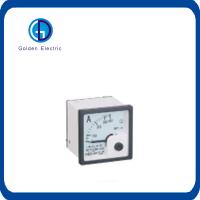 China Electronic Equipment 0-100A Analog Panel Meter Voltmeter Ammeter with Golden Square Design for sale