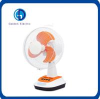 China 3m Cable 12 Inch Solar Rechargeable Fan With Solar Charge And LED Lights for sale