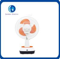 China 3m Cable 12 Inch Solar Rechargeable Fan With Solar Charge And LED Lights for sale