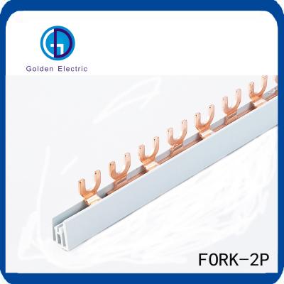 China Red Copper and Fire-Resistant PVC Material Details 2 Phase Fork Bus Bar with Competitive for sale