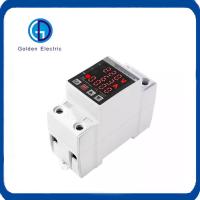 China 63A 230V DIN Rail Over/Under Voltage Current Protector with Kwh Energy Meter for sale