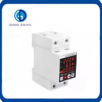 China 63A 230V DIN Rail Over/Under Voltage Current Protector with Kwh Energy Meter for sale